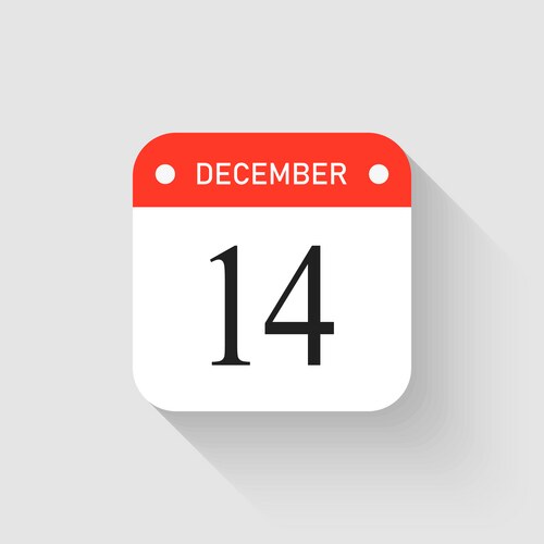 December 14 calendar Vector Images & Graphics for Commercial Use ...