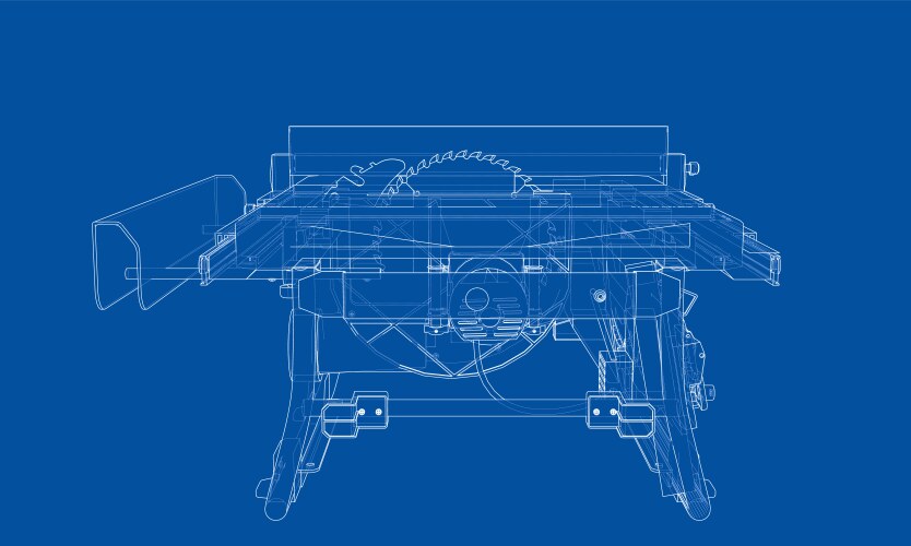 Table saw blueprints Royalty Free Vector Image
