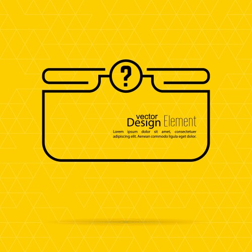 Question mark blank template Royalty Free Vector Image