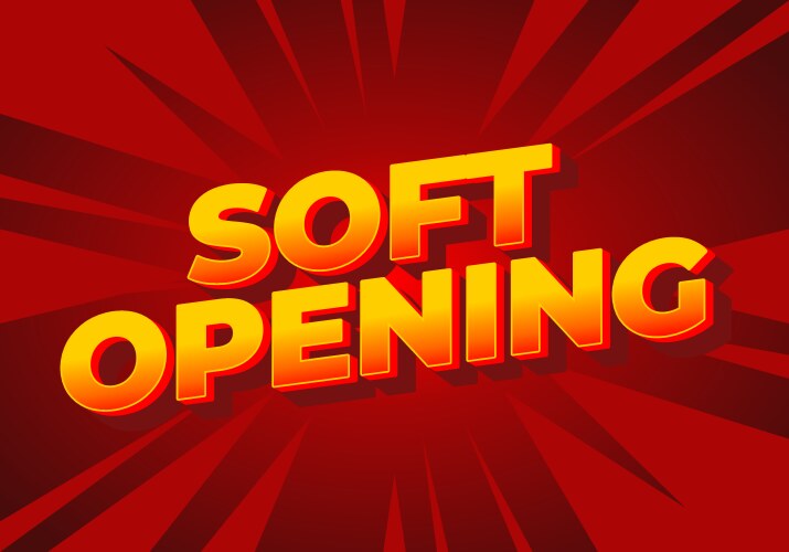 We are open text effect in 3d look Royalty Free Vector Image