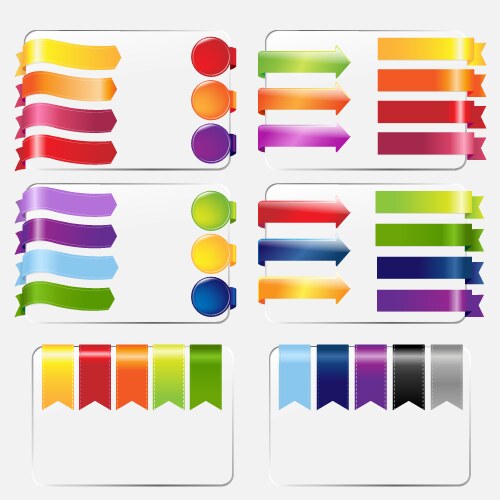Award ribbon set certificate banner Royalty Free Vector