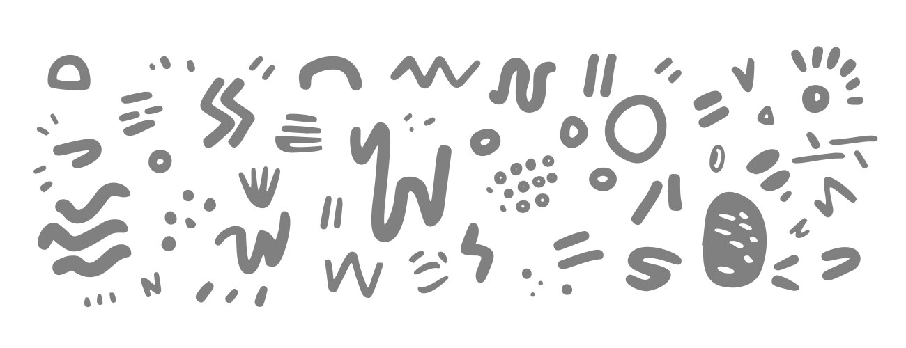 Collection of underline scribble element Vector Image