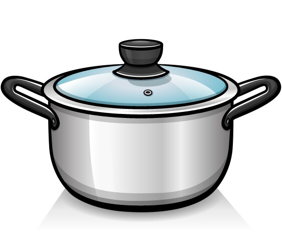Cooker pot cartoon red Royalty Free Vector Image
