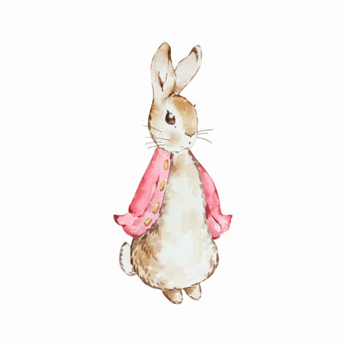 Watercolor of a rabbit Royalty Free Vector Image