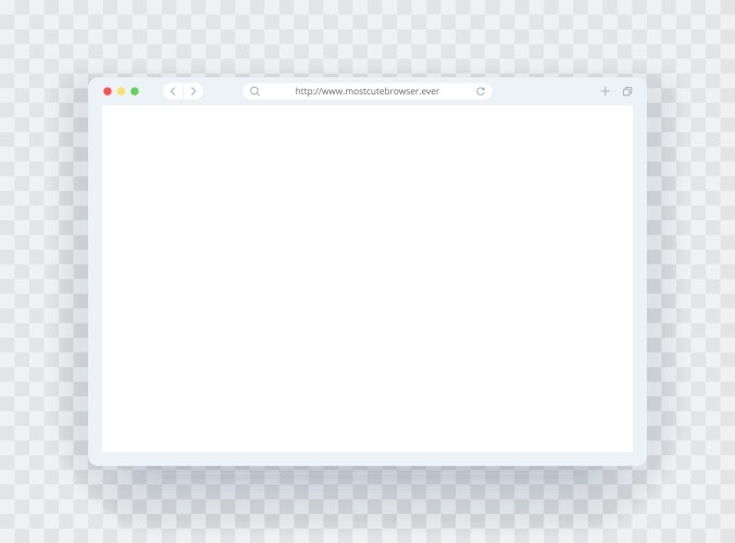 Transparent browser window website mockup frame Vector Image