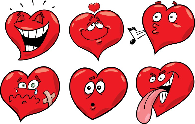 Sad broken heart cartoon Royalty Free Vector Image