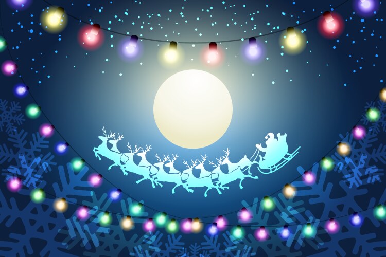 Christmas silhouettes icons Royalty Free Vector Image