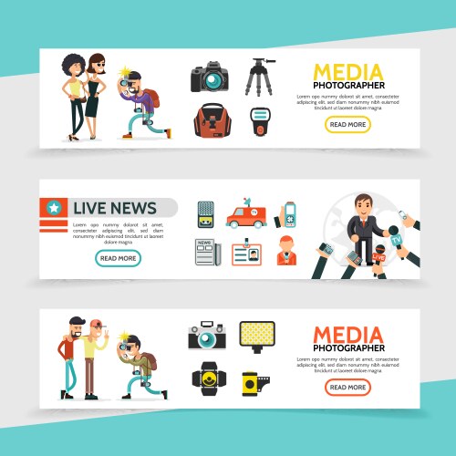 Flat mass media infographic template Royalty Free Vector