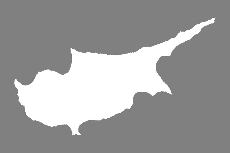 Cyprus political map of administrative divisions Vector Image
