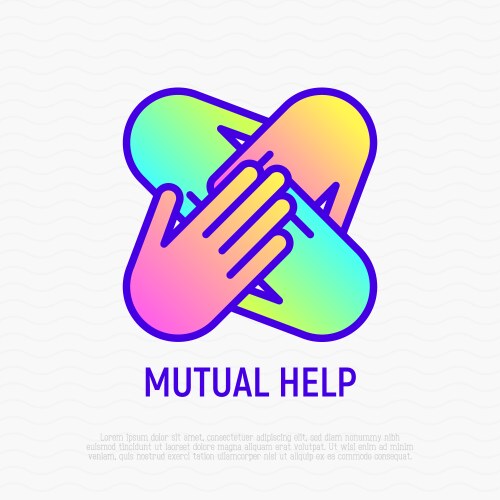 Helping hands Royalty Free Vector Image - VectorStock
