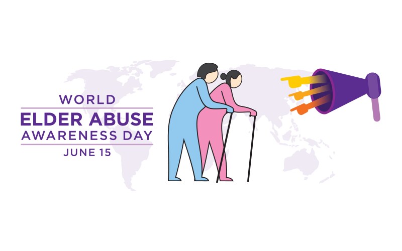 World elder abuse awareness day Royalty Free Vector Image