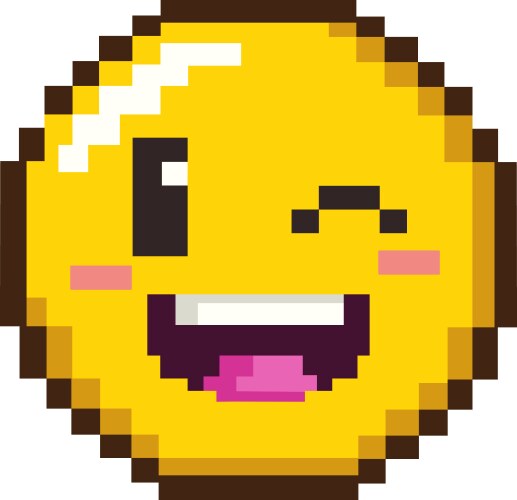8-bit Pixel Emoji Royalty Free Vector Image - VectorStock