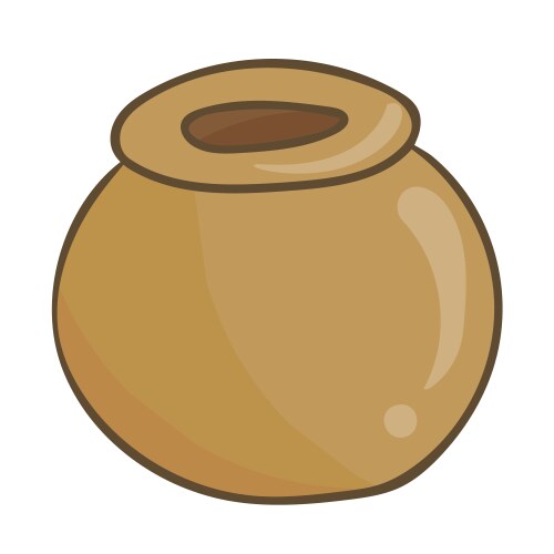 Clay jar Royalty Free Vector Image - VectorStock