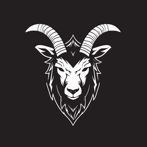 Modern goat gangster head mascot logo Royalty Free Vector