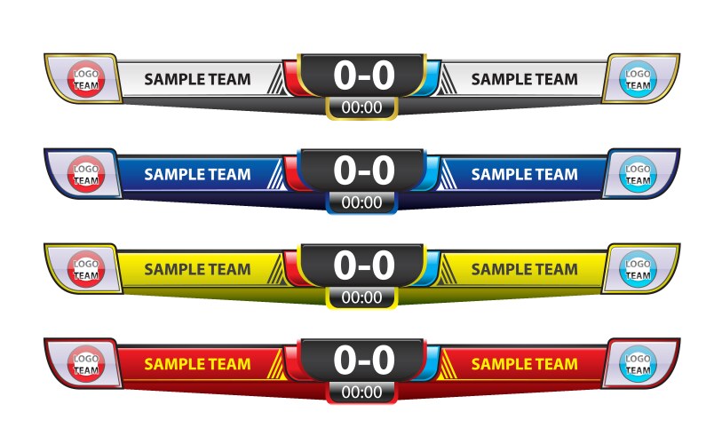 Soccer and football scoreboard template Royalty Free Vector