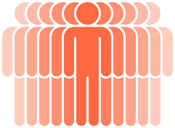 Five human sign people symbol Royalty Free Vector Image