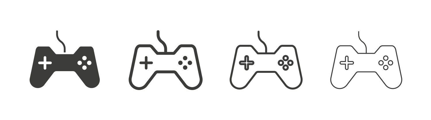 Gamepad icon set Royalty Free Vector Image - VectorStock