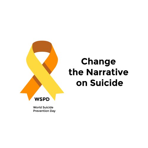 Suicide prevention awareness design - change Vector Image
