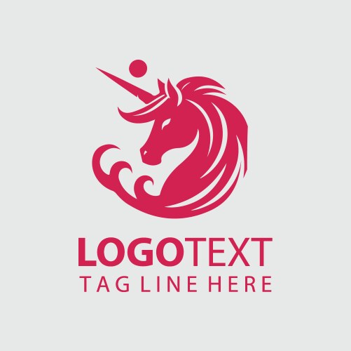 Unicorn logo Royalty Free Vector Image - VectorStock