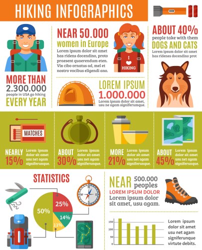 Hiking Infographics Vector Images (over 2,300)