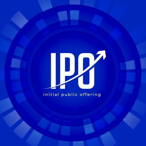 Ipo initial public offering concept background Vector Image