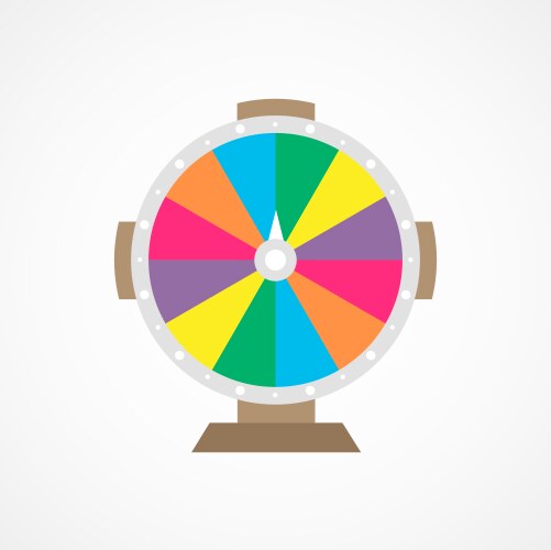 Fortune wheel in flat style blank template game Vector Image