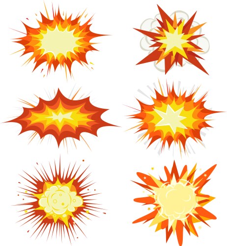 Comic book explosion element Royalty Free Vector Image