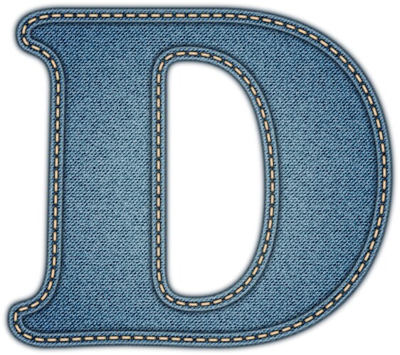 Denim letter jeans alphabet Royalty Free Vector Image