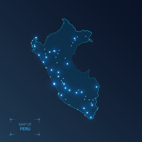 Peru infographic map Royalty Free Vector Image