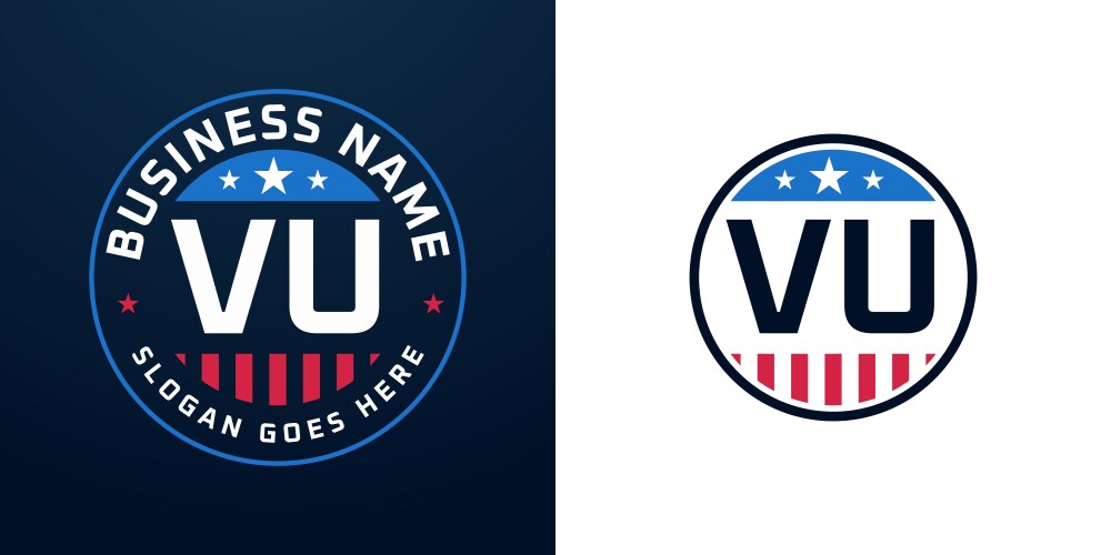 Patriotic ds logo design letter ds logo with Vector Image