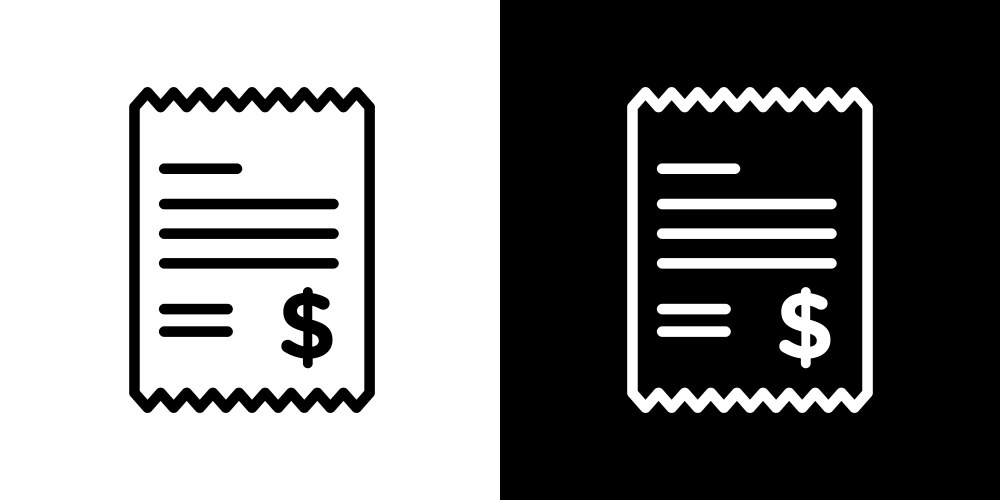 Invoice icon set pay tax receipt symbol order Vector Image