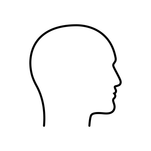 Human head silhouette Royalty Free Vector Image