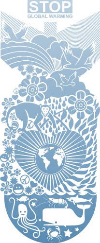 Global warming environmental problem climate Vector Image