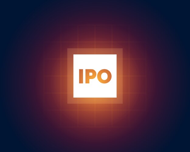 Ipo initial public offering concept background Vector Image