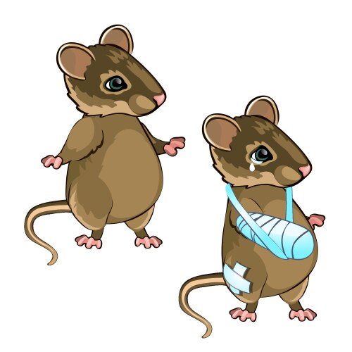 Cartoon dead mouse Royalty Free Vector Image - VectorStock