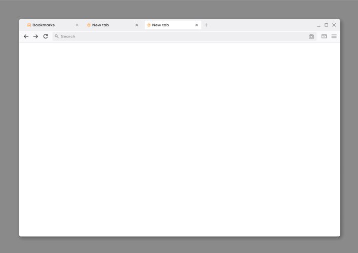 Web browser window white template Royalty Free Vector Image