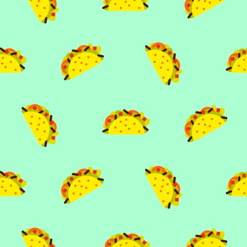 Background pattern with taco - mexican food Vector Image