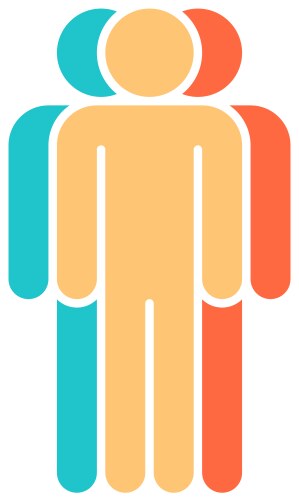 Five human sign people symbol Royalty Free Vector Image