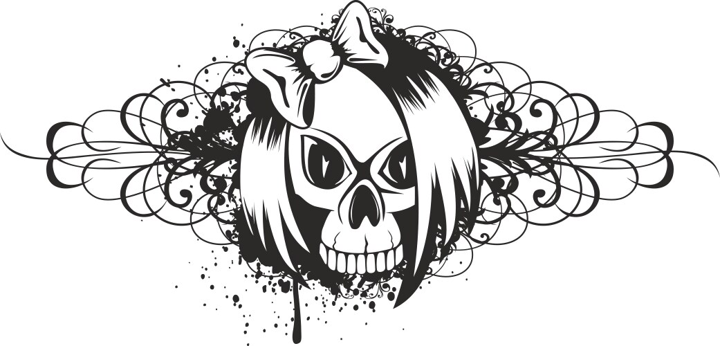 Skull emo Royalty Free Vector Image - VectorStock
