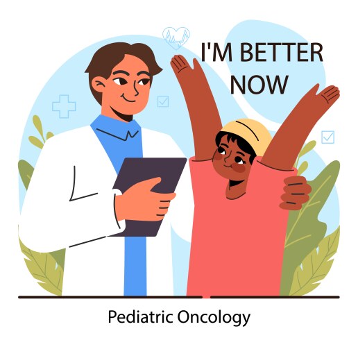 Child cancer little kid getting oncological Vector Image