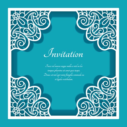 Square frame with cutout paper border Royalty Free Vector