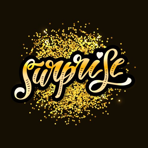 Surprise hand written lettering text Royalty Free Vector