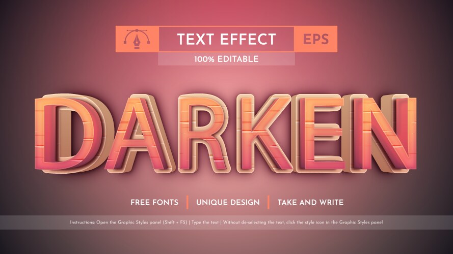 Bloody - editable text effect font style Vector Image