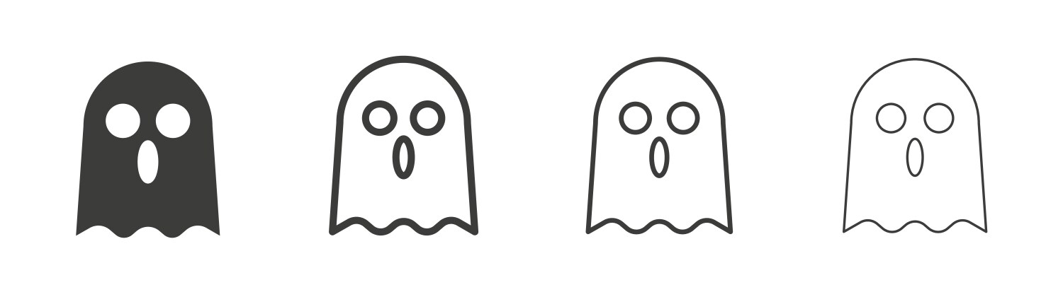 Ghost icon set Royalty Free Vector Image - VectorStock