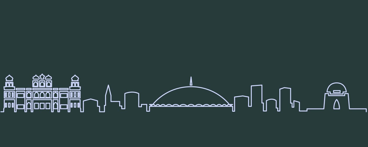 Peshawar skyline Royalty Free Vector Image - VectorStock