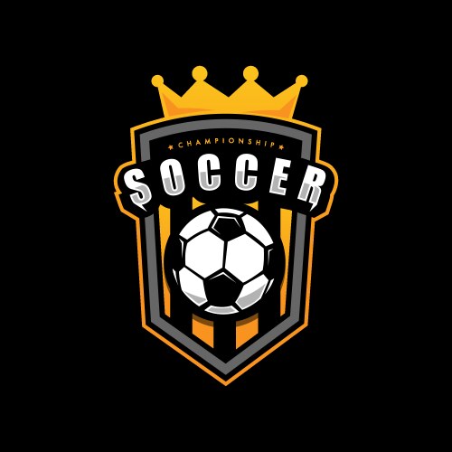 Soccer logo badge Royalty Free Vector Image - VectorStock