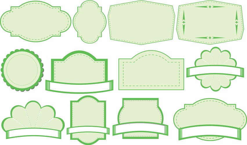 Green labels Royalty Free Vector Image - VectorStock