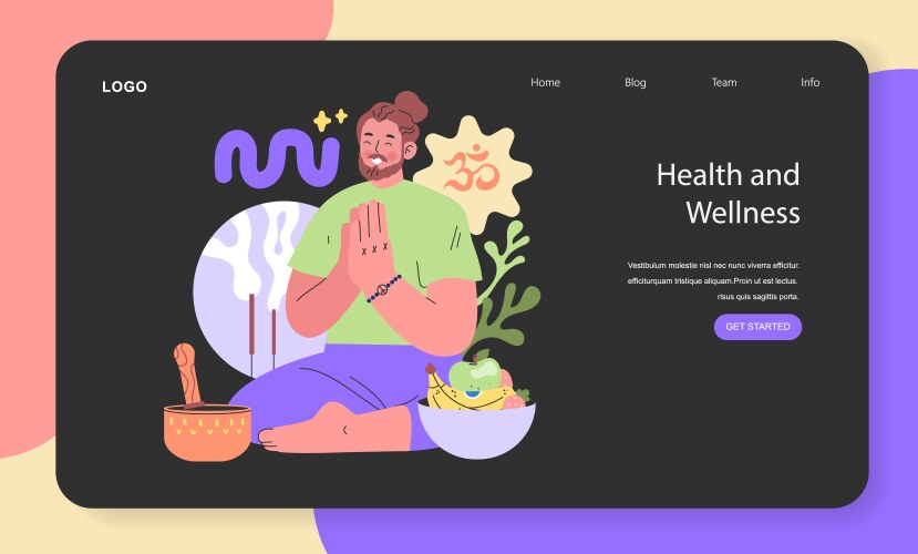 Health and wellness theme Royalty Free Vector Image