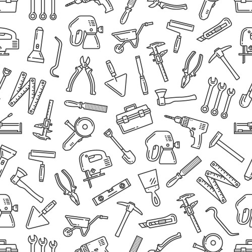 Art tools - seamless background pencil drawings Vector Image