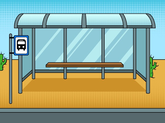 Bus stop Royalty Free Vector Image - VectorStock